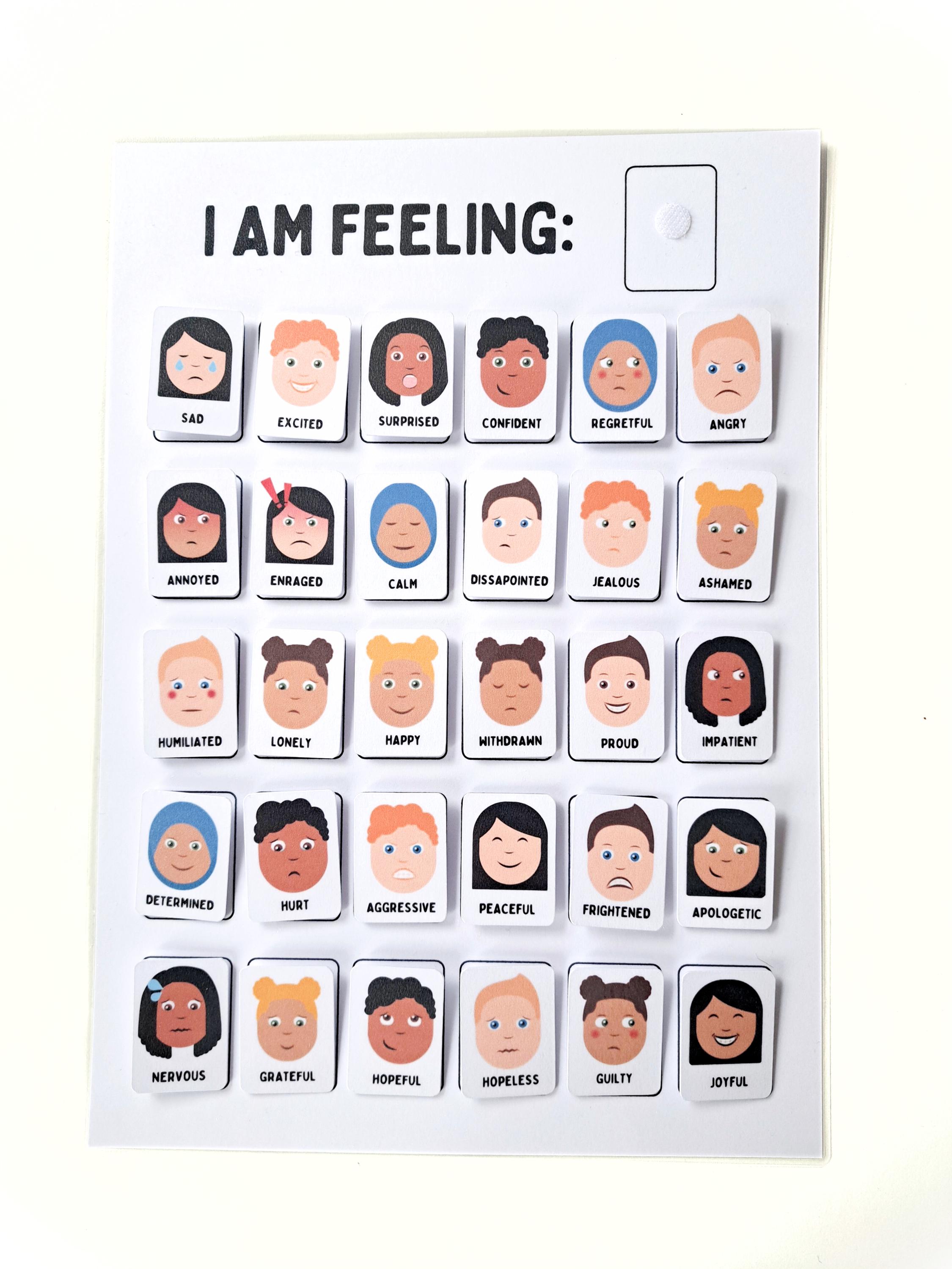 PDF Emotions Chart, Feelings and Emotions Mat, Visual Learner Board ...
