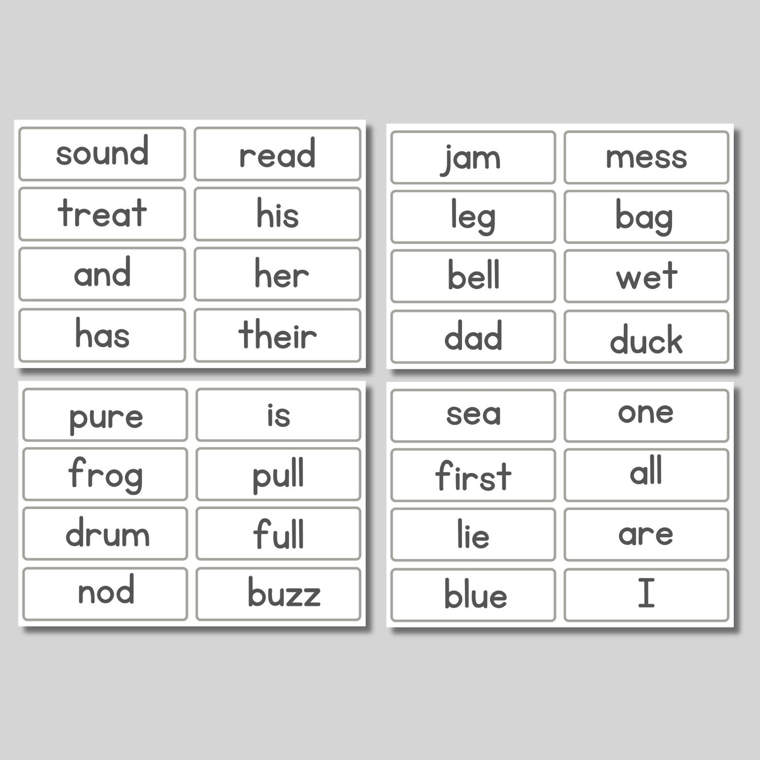 PDF Phonics Flashcards, KS1 English, Year 1 Revision, Autism Ativities ...