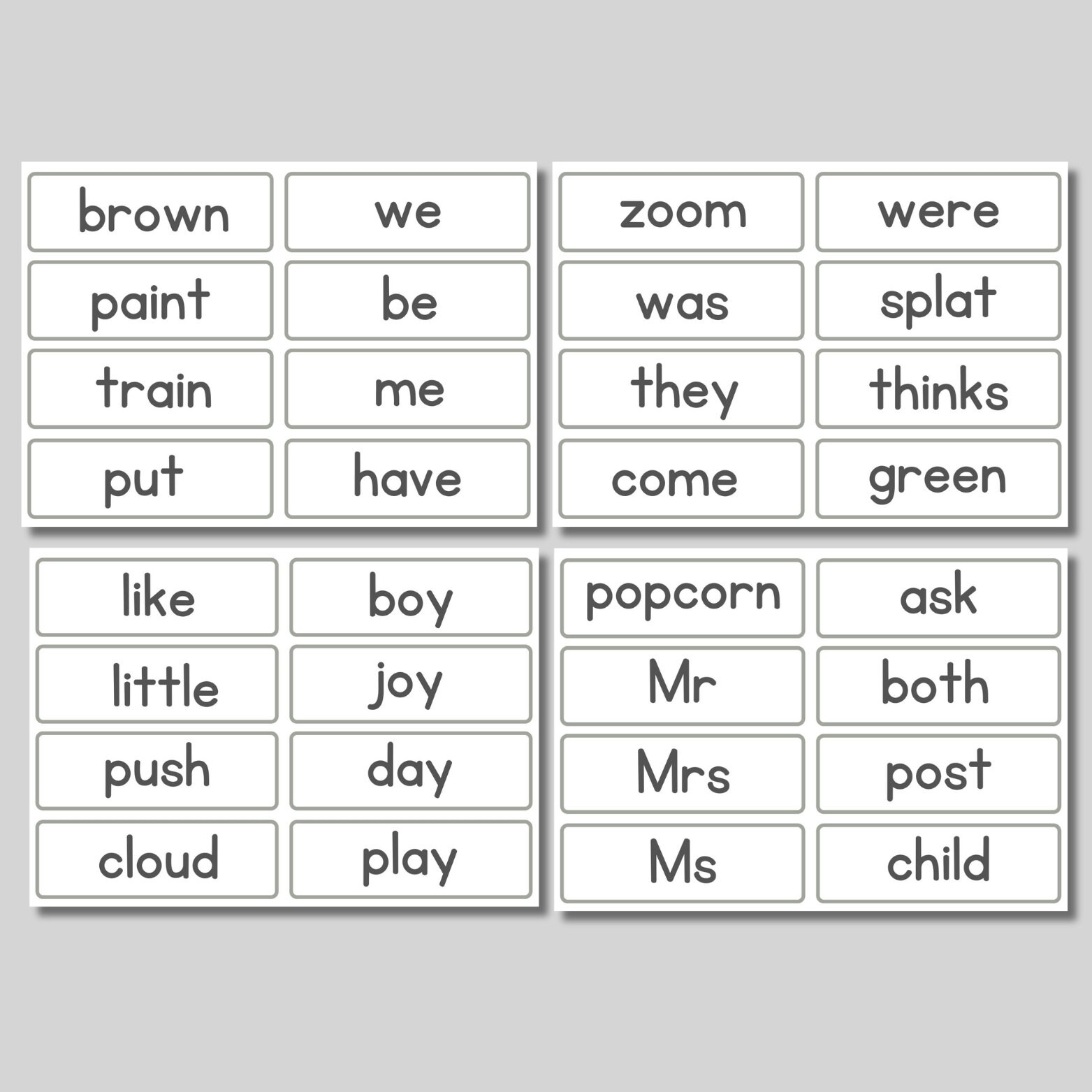 PDF Phonics Flashcards, KS1 English, Year 1 Revision, Autism Ativities ...