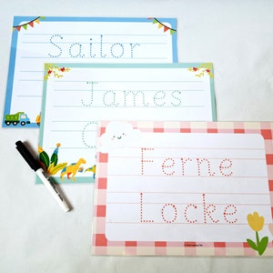 Learn Your Name Mat, Personalised Trace Your Name, Preschool Writing ...