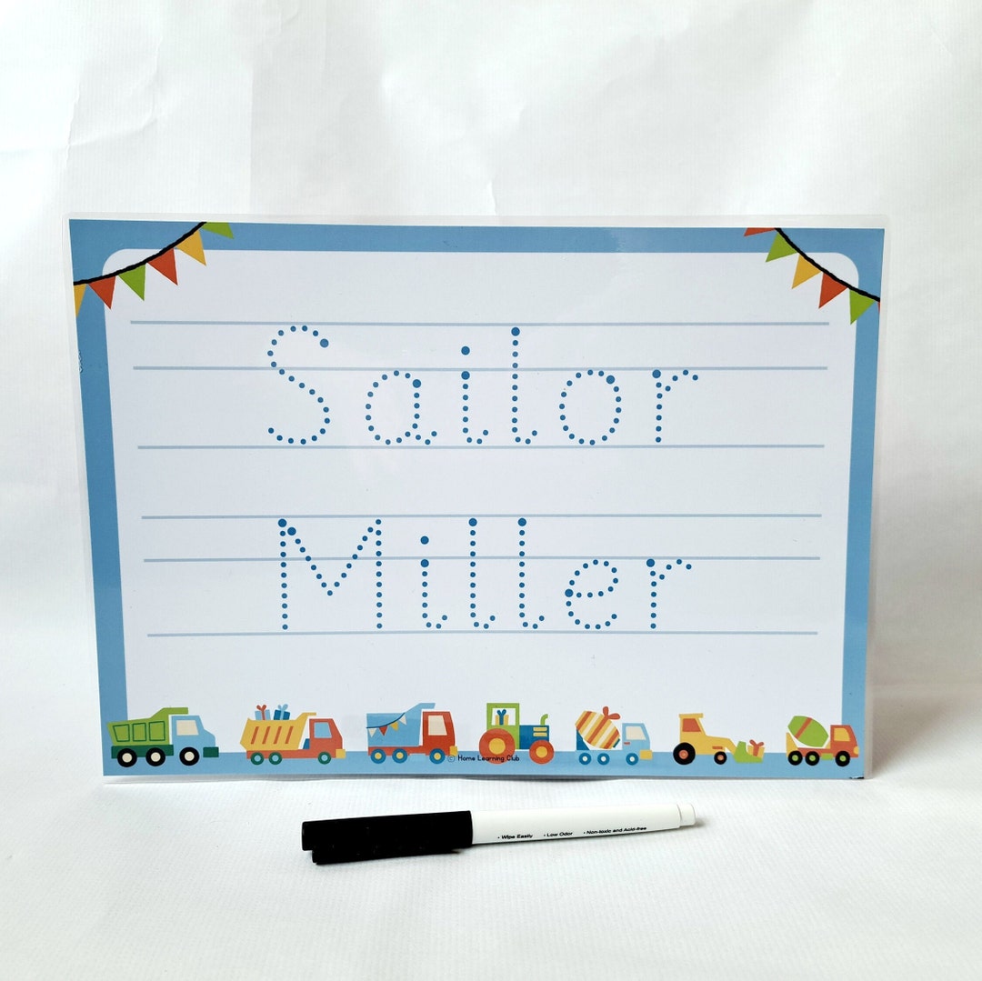 Learn Your Name Mat, Personalised Trace Your Name, Preschool Writing ...