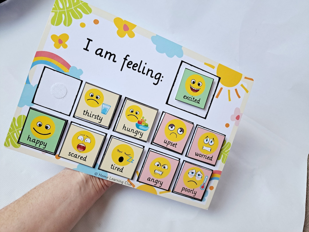 PDF Feelings Velcro Mat, Early Years Interactive Mood Poster, Emoji ...