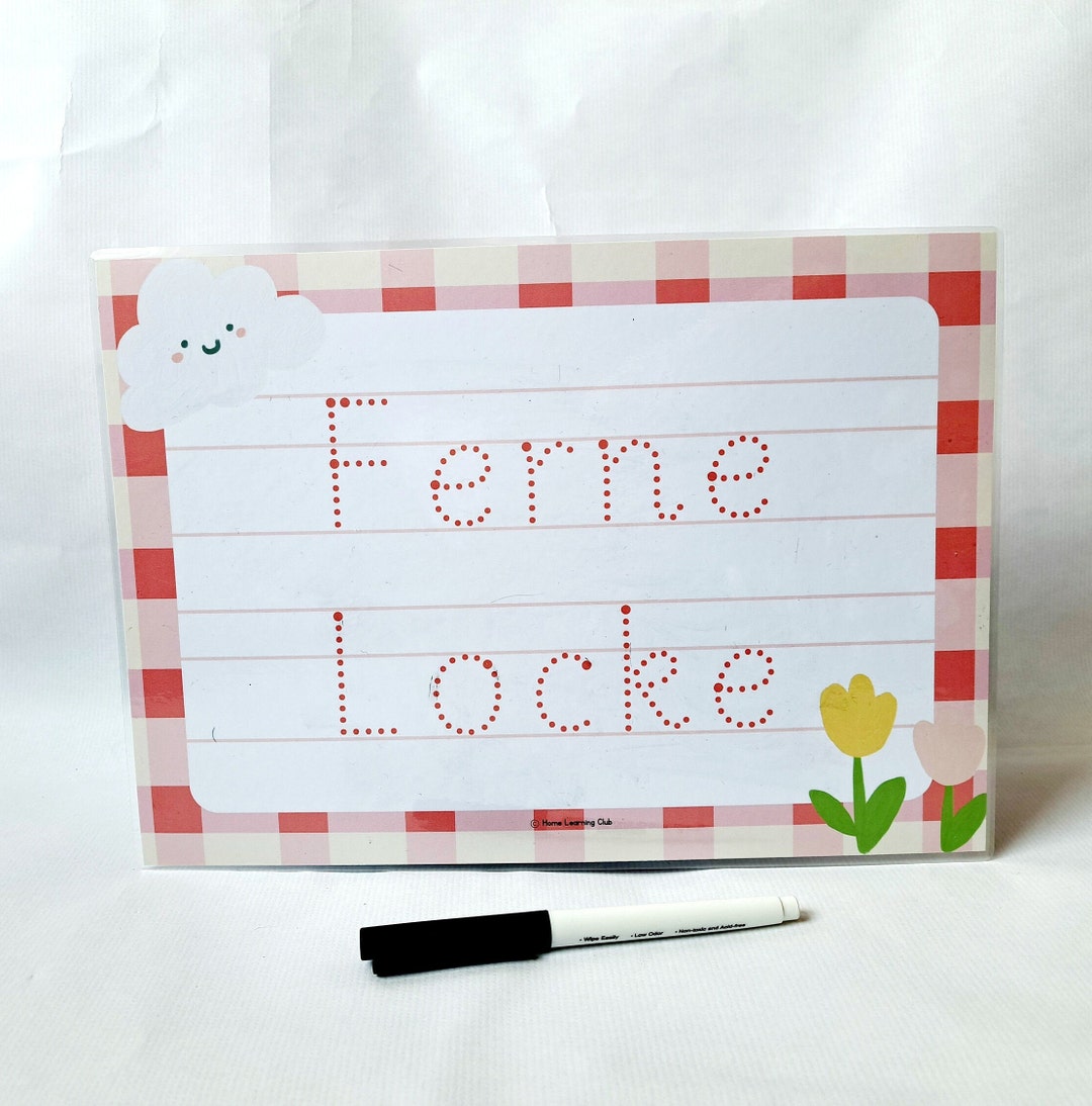 Learn Your Name Mat, Personalised Trace Your Name, Preschool Writing ...