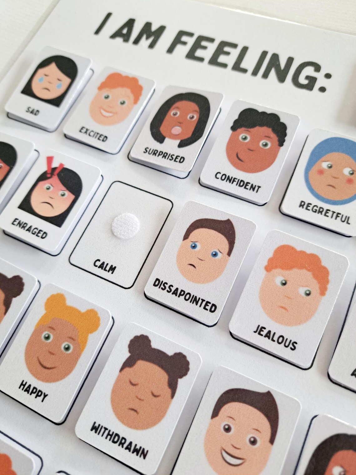 PDF Emotions Chart, Feelings and Emotions Mat, Visual Learner Board ...