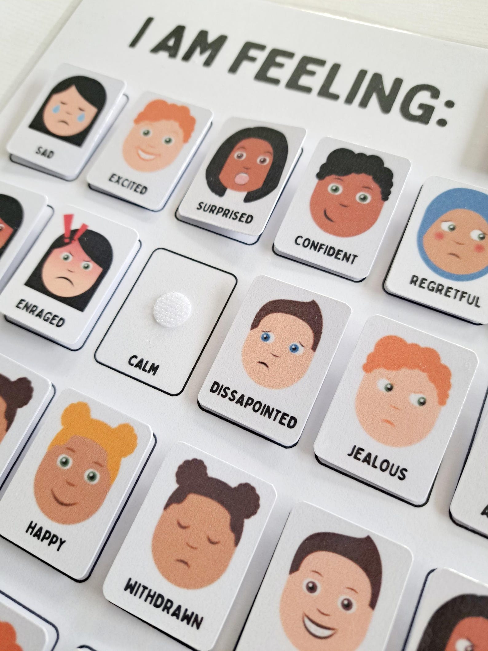 PDF Emotions Chart, Feelings and Emotions Mat, Visual Learner Board ...