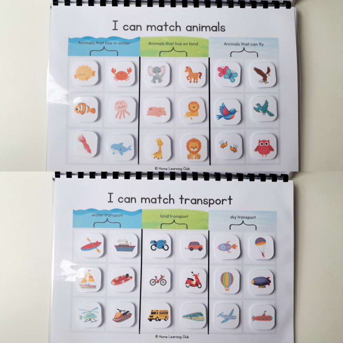 Velcro Busy Book, Children's Learning Binder, Homeschool Resources ...