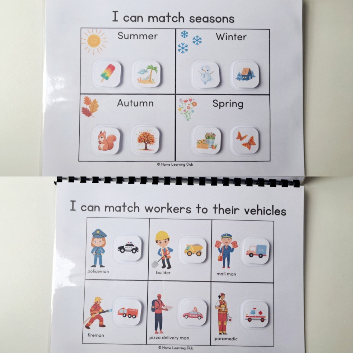 Velcro Busy Book, Children's Learning Binder, Homeschool Resources ...