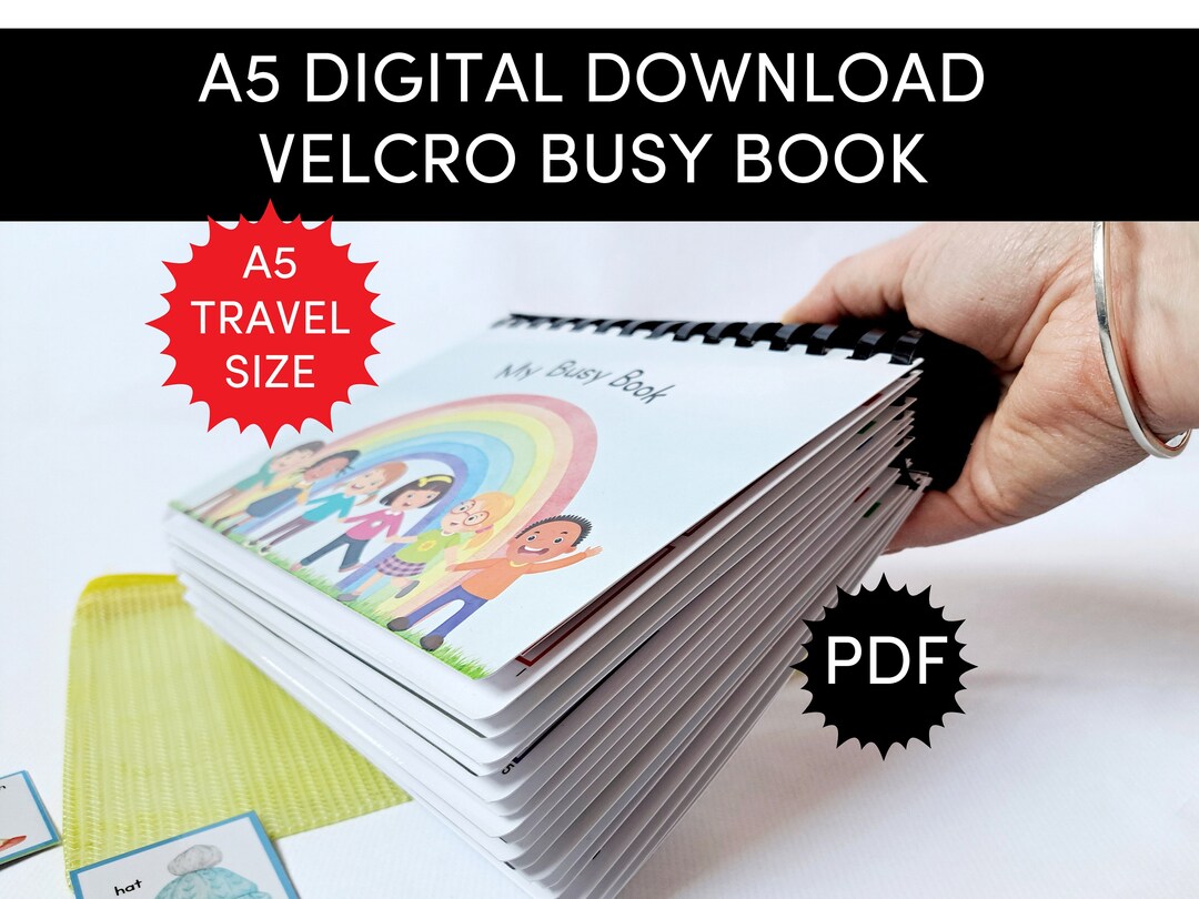 Personalised Velcro Busy Book for Toddlers Quiet Book for Homeschool ...