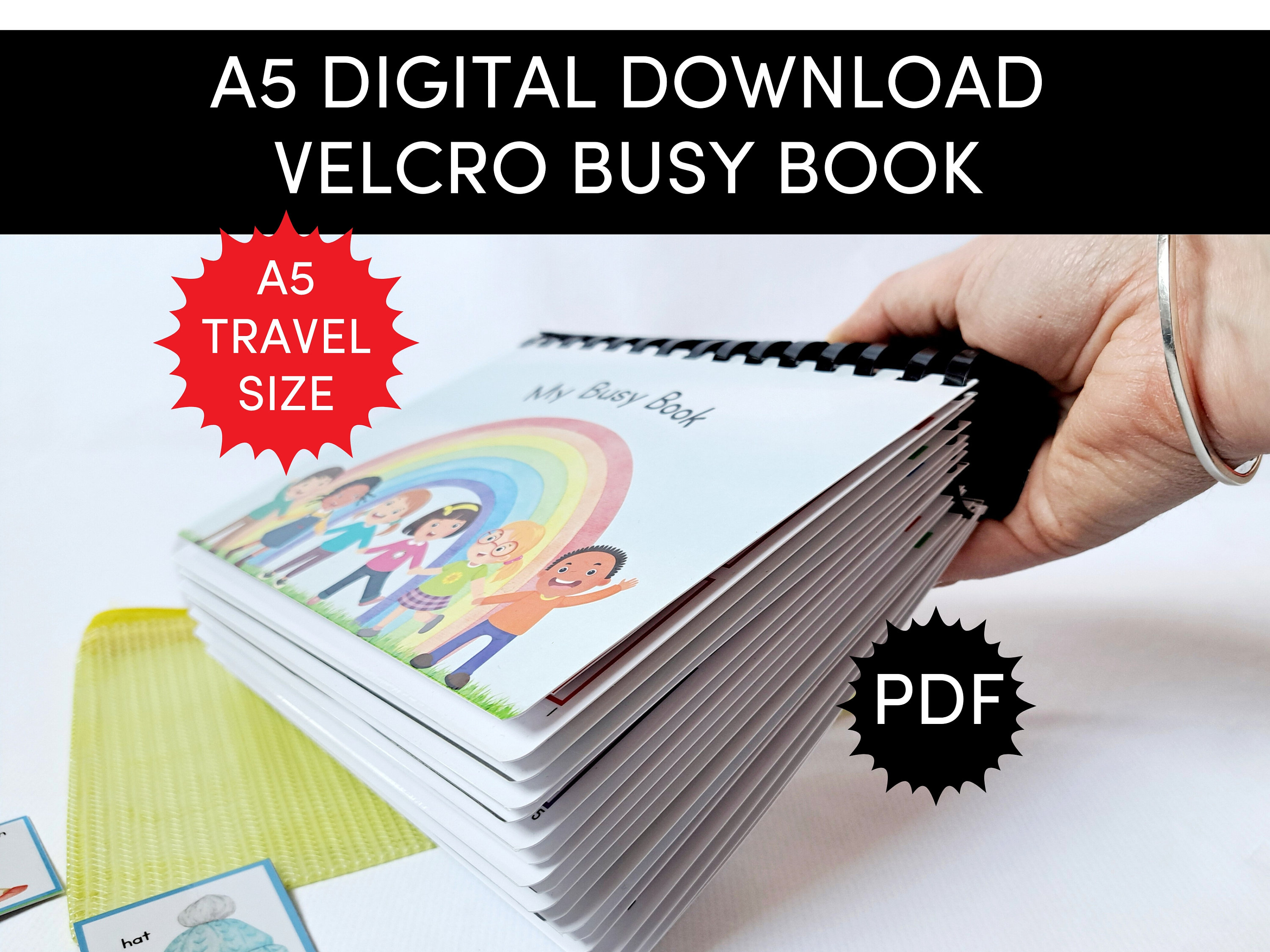 Personalised Velcro Busy Book for Toddlers Quiet Book for Homeschool ...