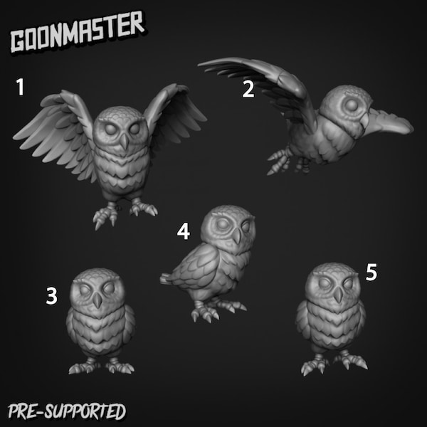 Owl Miniature Dnd - Etsy