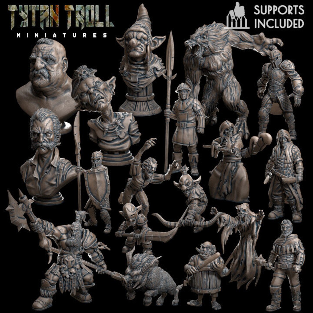 19pc Tribes Bundle / DND Dungeons and Dragons Goblin Miniature Vampire ...