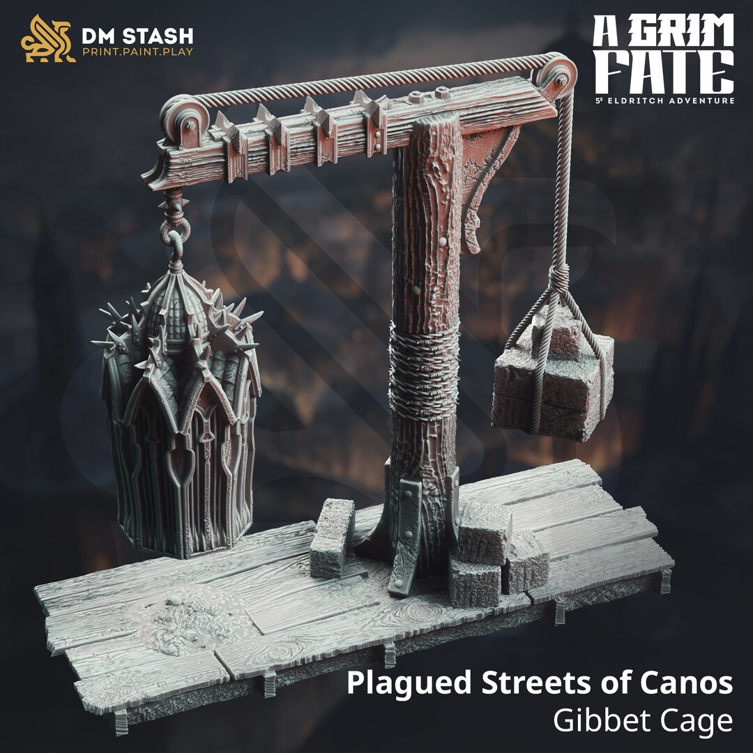 Plagued Streets of Canos Gibbet Cage/dnd Dungeons and Dragons Npcs Cage ...