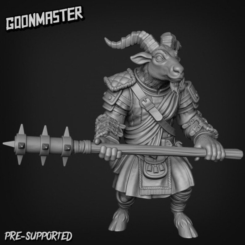 5pc Goats Guards Set/ Dnd Dungeons and Dragons Farm Figurines Warrior ...