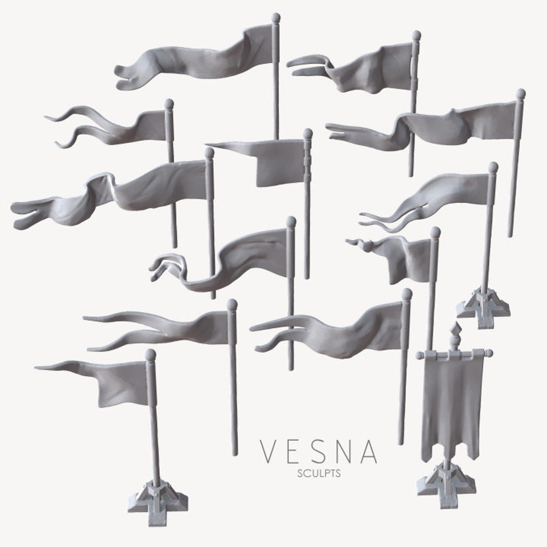 39pc Army Flags Set /DND Dungeons and Dragons Flags Miniatures Basing ...