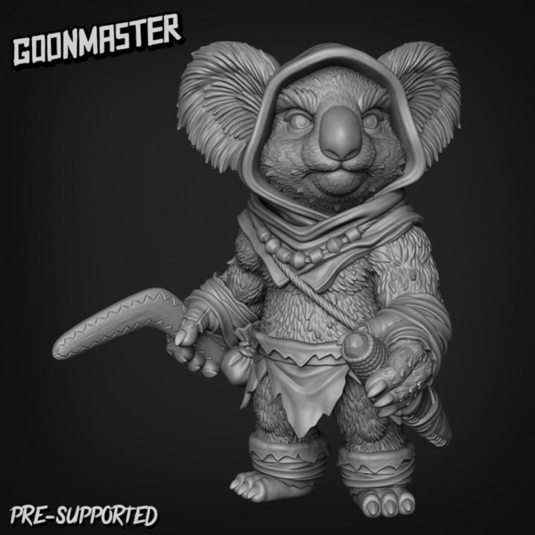 Koala Warrior | DND Dungeons and Dragons TTRPG 28/32/38/75 | Wargaming ...