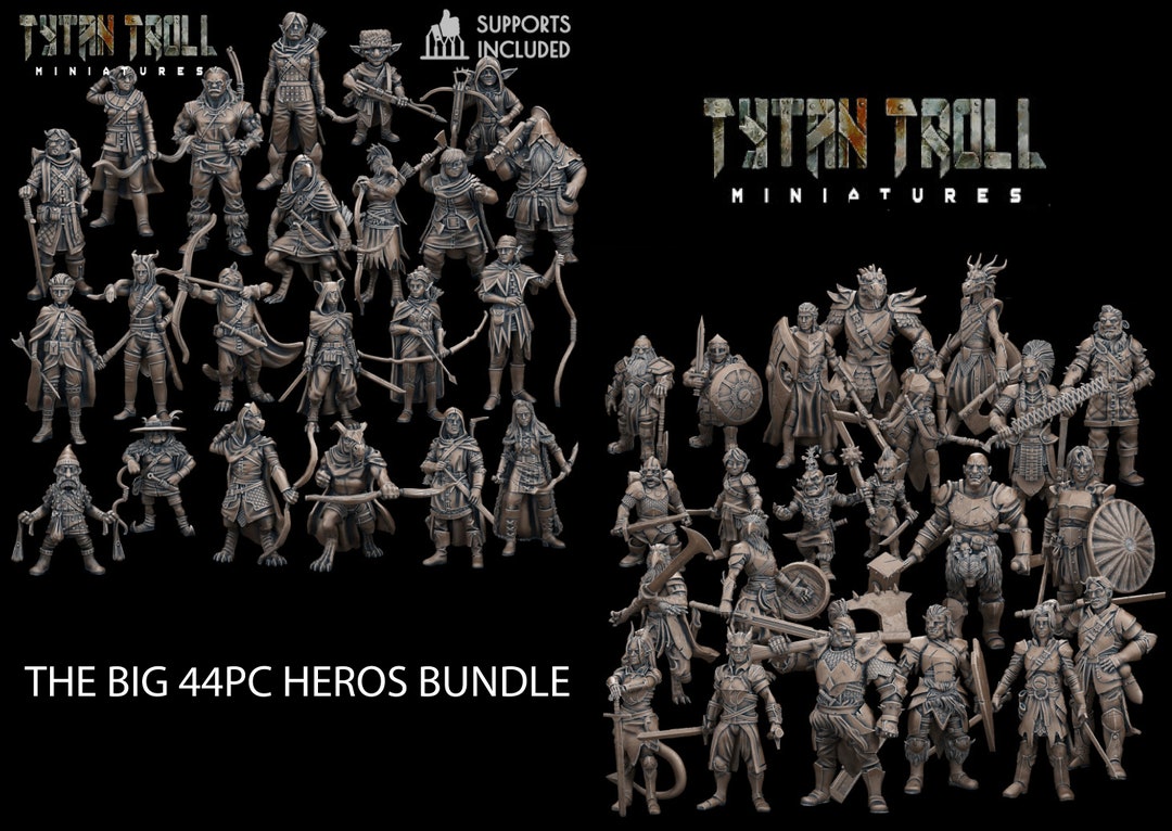 44pc Heros Dungeon Master Starter Pack Dnd Dungeons and Dragons 28mm ...