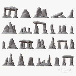 Large Rock Boulders/ DND Dungeons and Dragons Temple Stone Henge ...