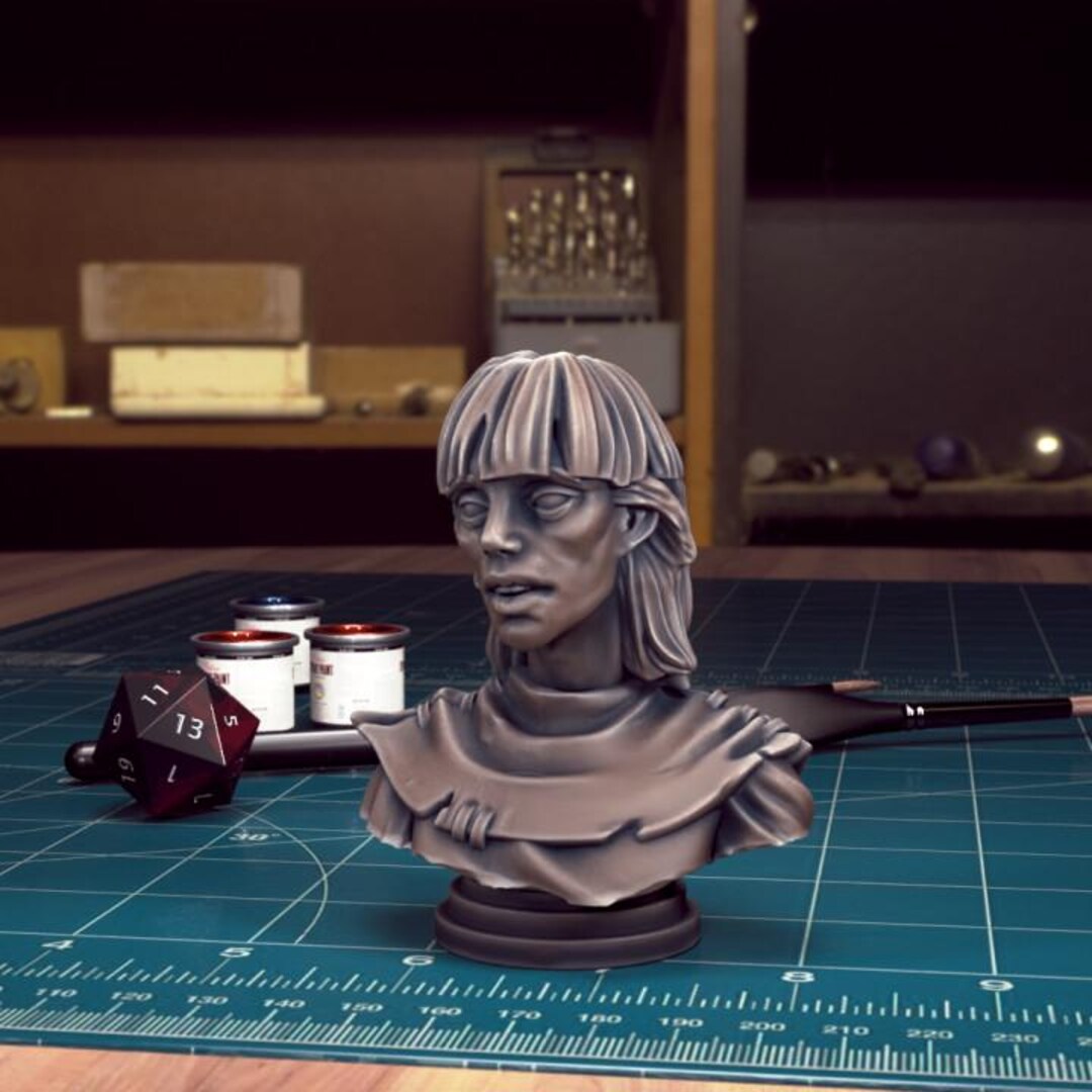 Muriel Martikov Bust | 3D Printed RPG Miniature | D&D Prop for Tabletop ...