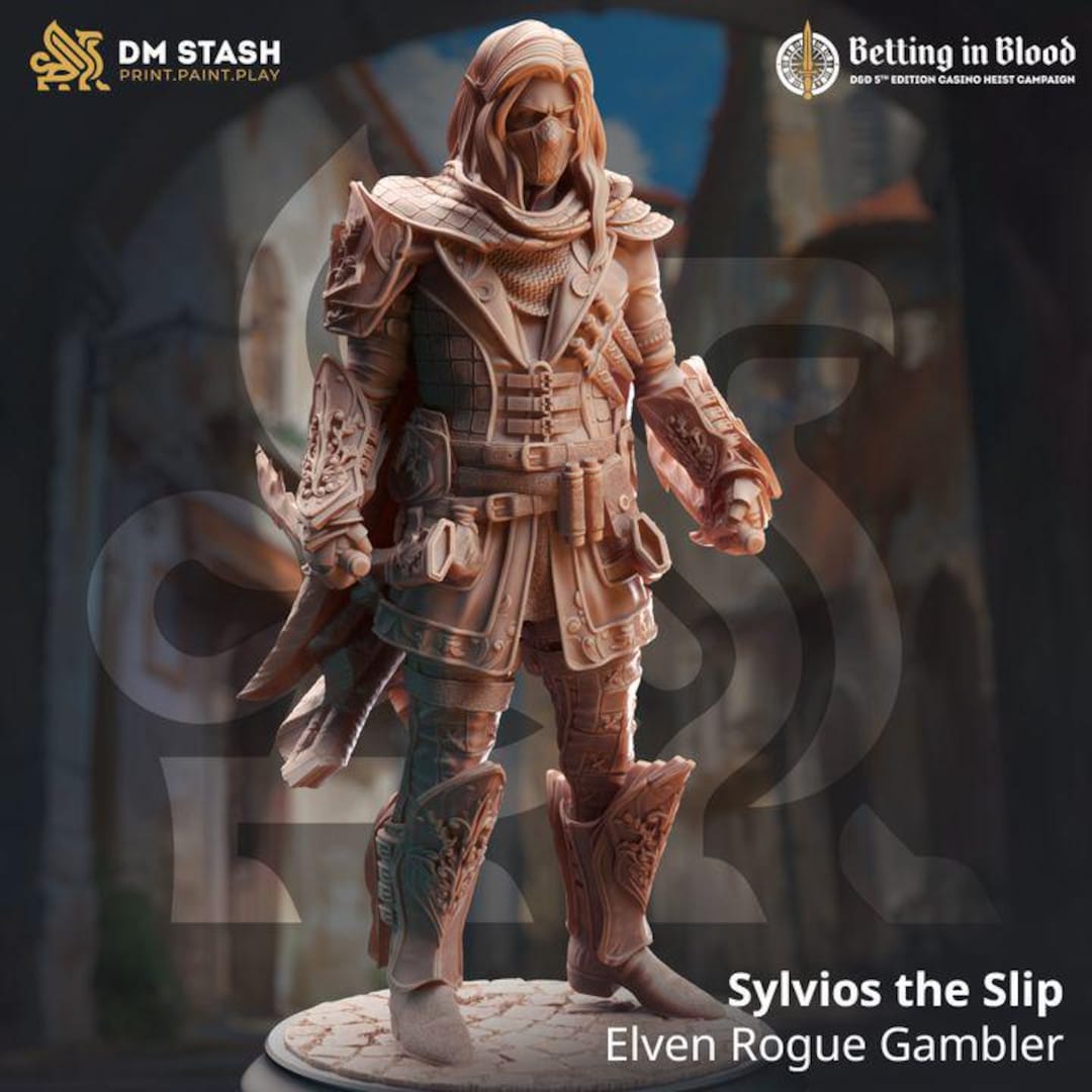 Sylvios the Slip Elven Rogue Gambler/dnd TTRPG Dungeons and Dragons ...