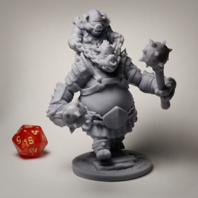 Large Pig Boss / Dnd Dungeons and Dragons Tabletop Wargaming Animal ...