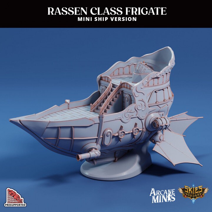 Rassen Frigate Mini Ship Dnd Dungeons and Dragons 28mm/32mm TTRPG ...