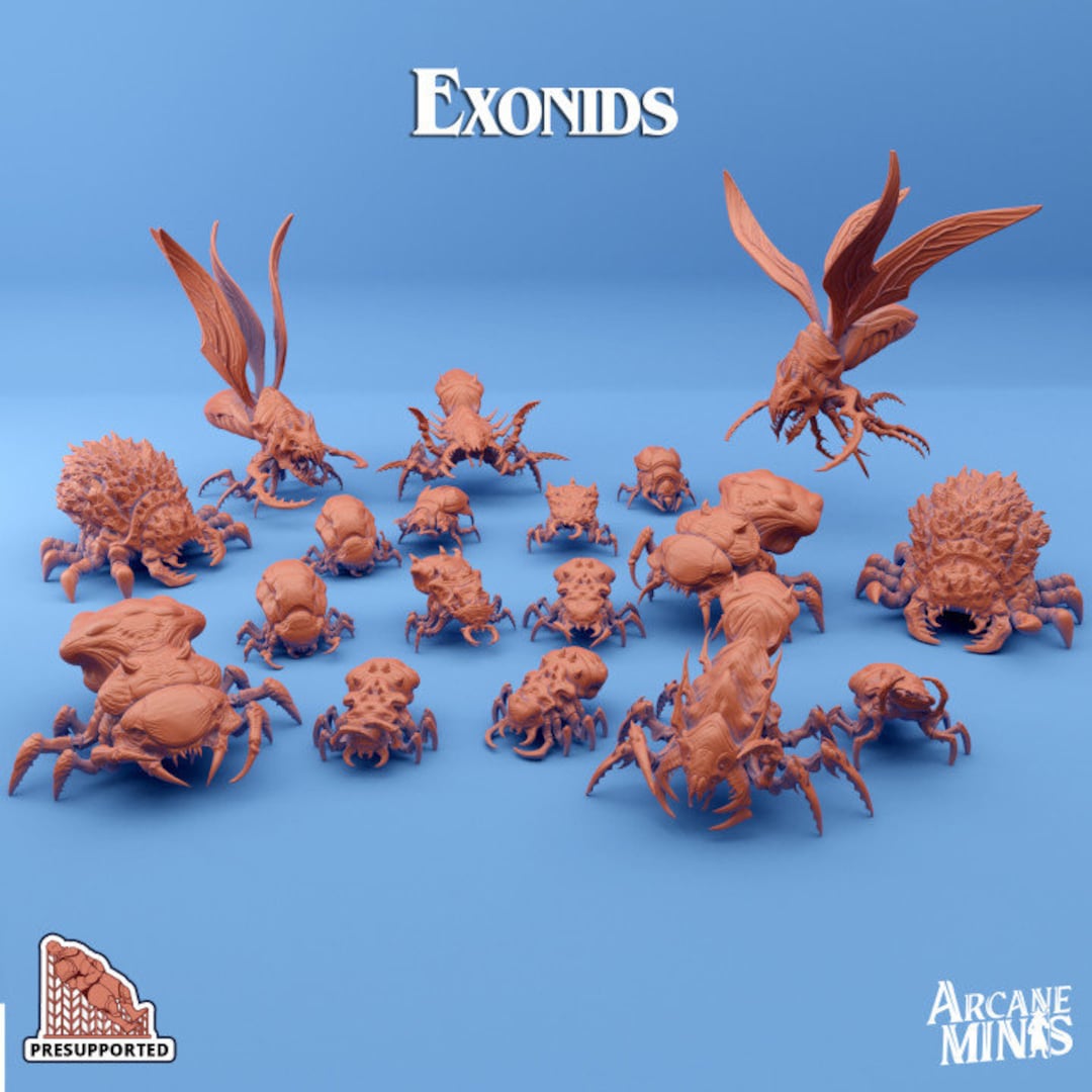 18pc Exonids Insects Set Dungeons and Dragons TTRPG Fantasy DND ...