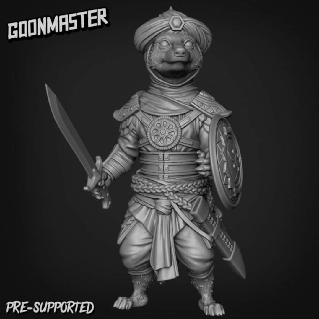 Meerkat Swordsman Warrior | DND Dungeons and Dragons TTRPG 28/32/38/75 ...
