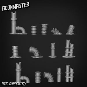 25pc or 50pc Industrial Pipes | TTRPG Dungeons and Dragons DND| Castle ...