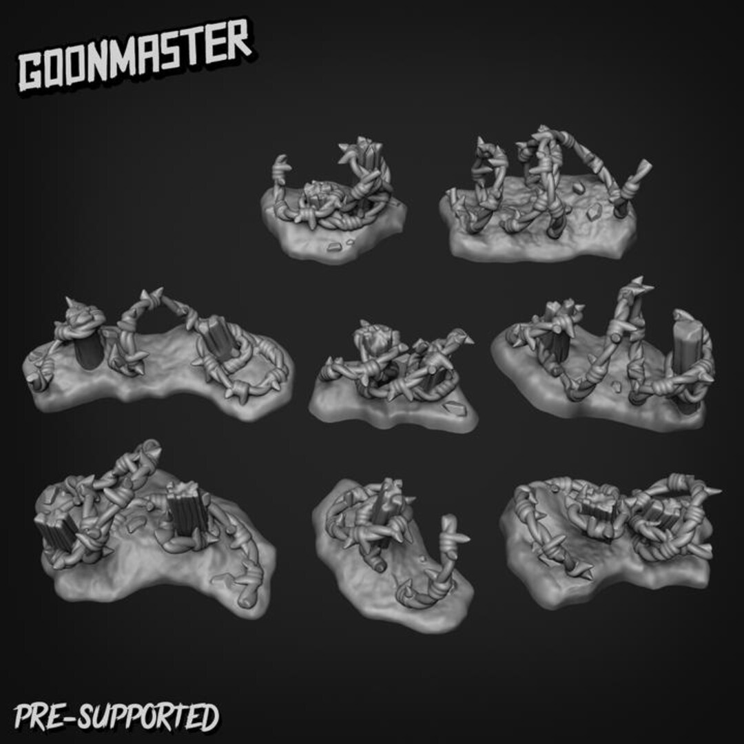 Broken Barbed Wire Sets | DND 5e Dungeons and Dragons TTRPG | 28mm/32mm ...