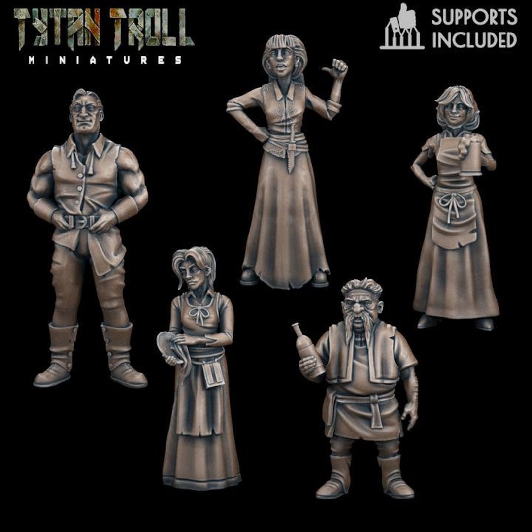 50 Village Folk Set | DND Dungeons and Dragons 28/32 TTRPG | Fantasy ...