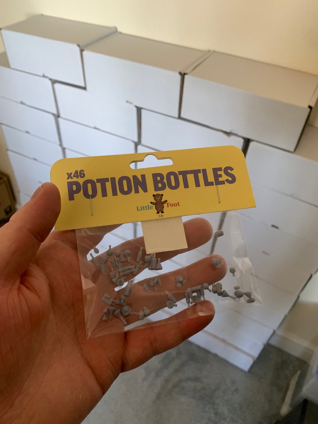 46pc Potion Bottles / DND Dungeons and Dragons Bottle Miniatures Basing ...
