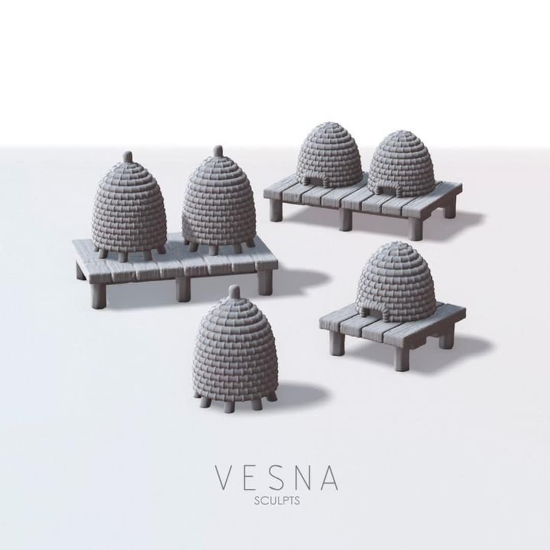 9pc Medieval Beehive Set /honey Farming DND Dungeons and Dragons ...