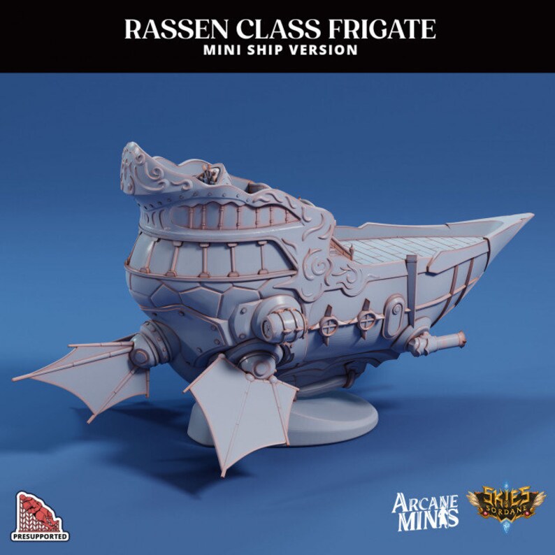 Rassen Frigate Mini Ship Dnd Dungeons and Dragons 28mm/32mm TTRPG ...