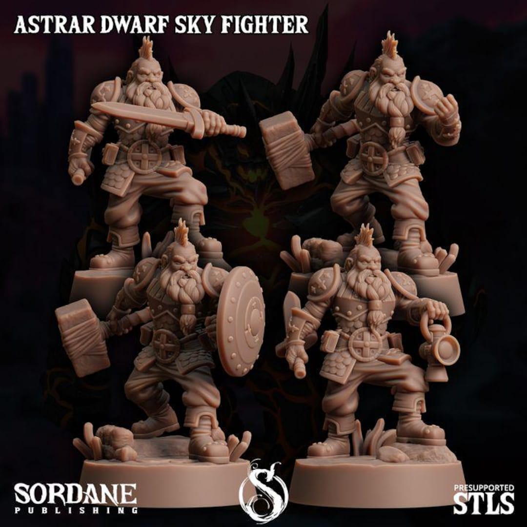 Dwarven Sky Fighters | DND Dungeons and Dragons 28/32 RPG | Armoured ...