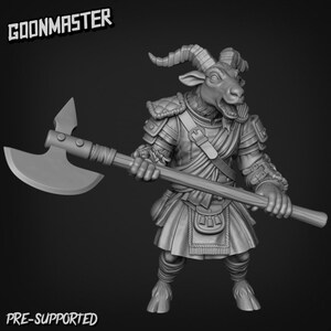 5pc Goats Guards Set/ Dnd Dungeons and Dragons Farm Figurines Warrior ...