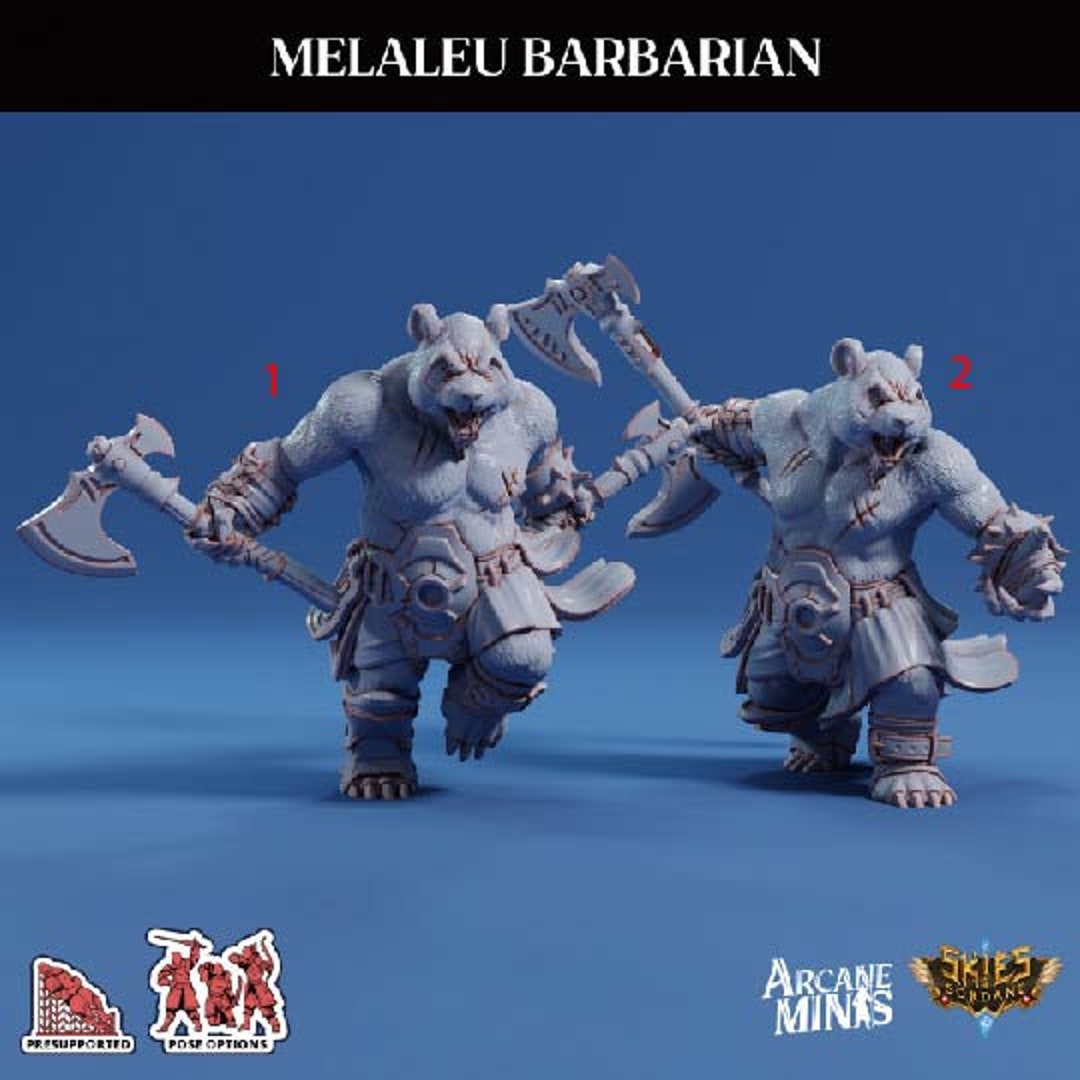 Melaleu Barbarians Dnd Dungeons and Dragons 28mm/32mm Panda Cleric NPC ...