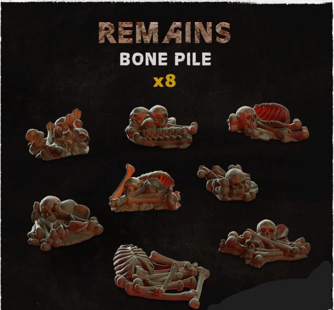 Skulls Skeleton Piles Scatter | Dnd Dungeons and Dragons TTRPG 28/32 ...