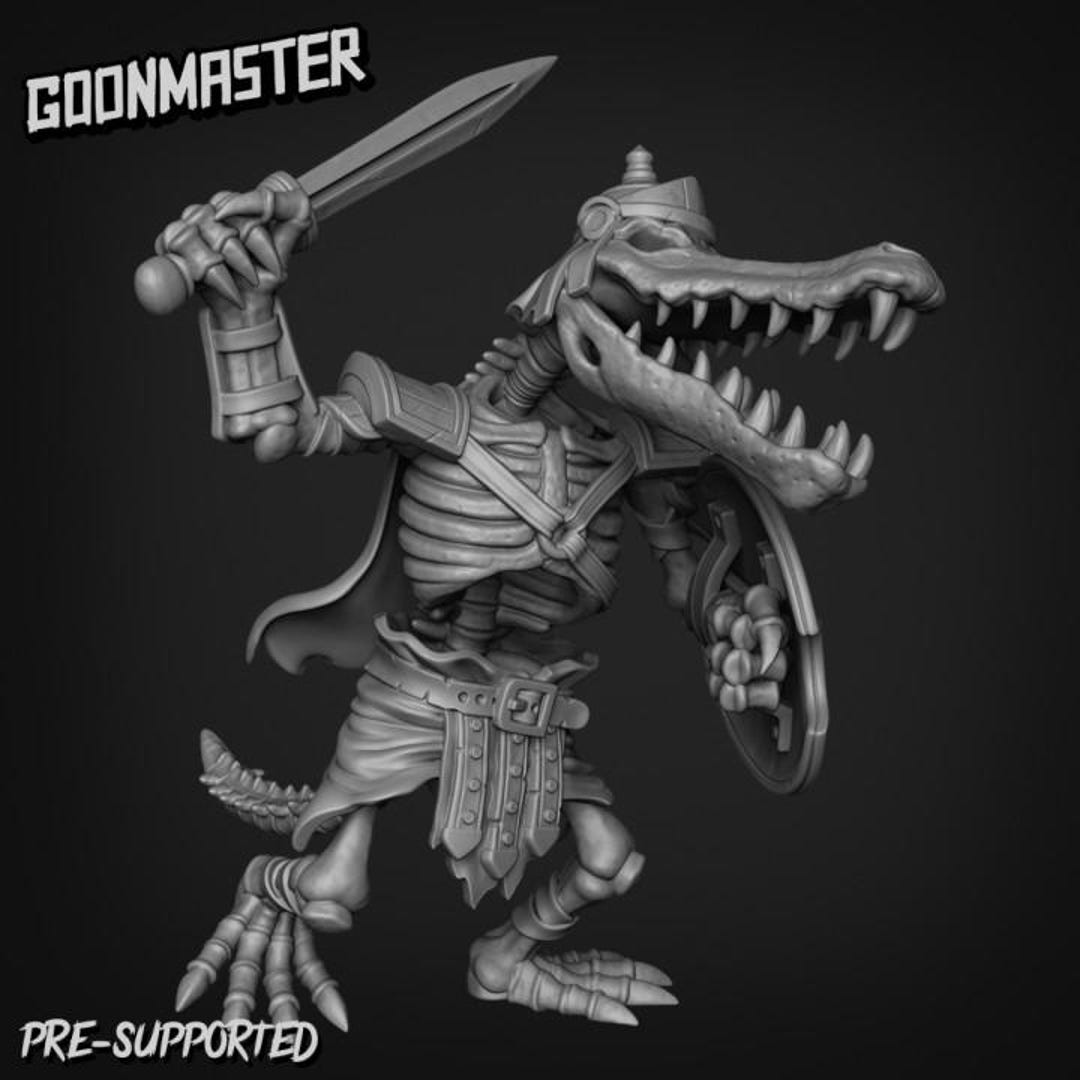 Crocodile Skelton Soldiers | DND Dungeons and Dragons RPG 28/75 ...