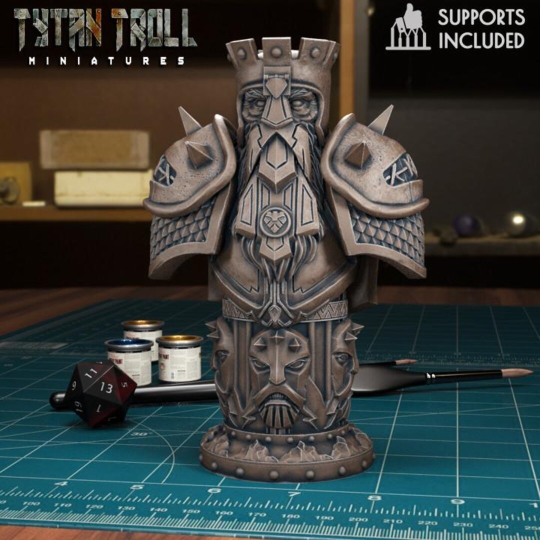 Dwarf Rook Chess Piece | Fantasy Board Games | DND Dungeons and Dragons ...
