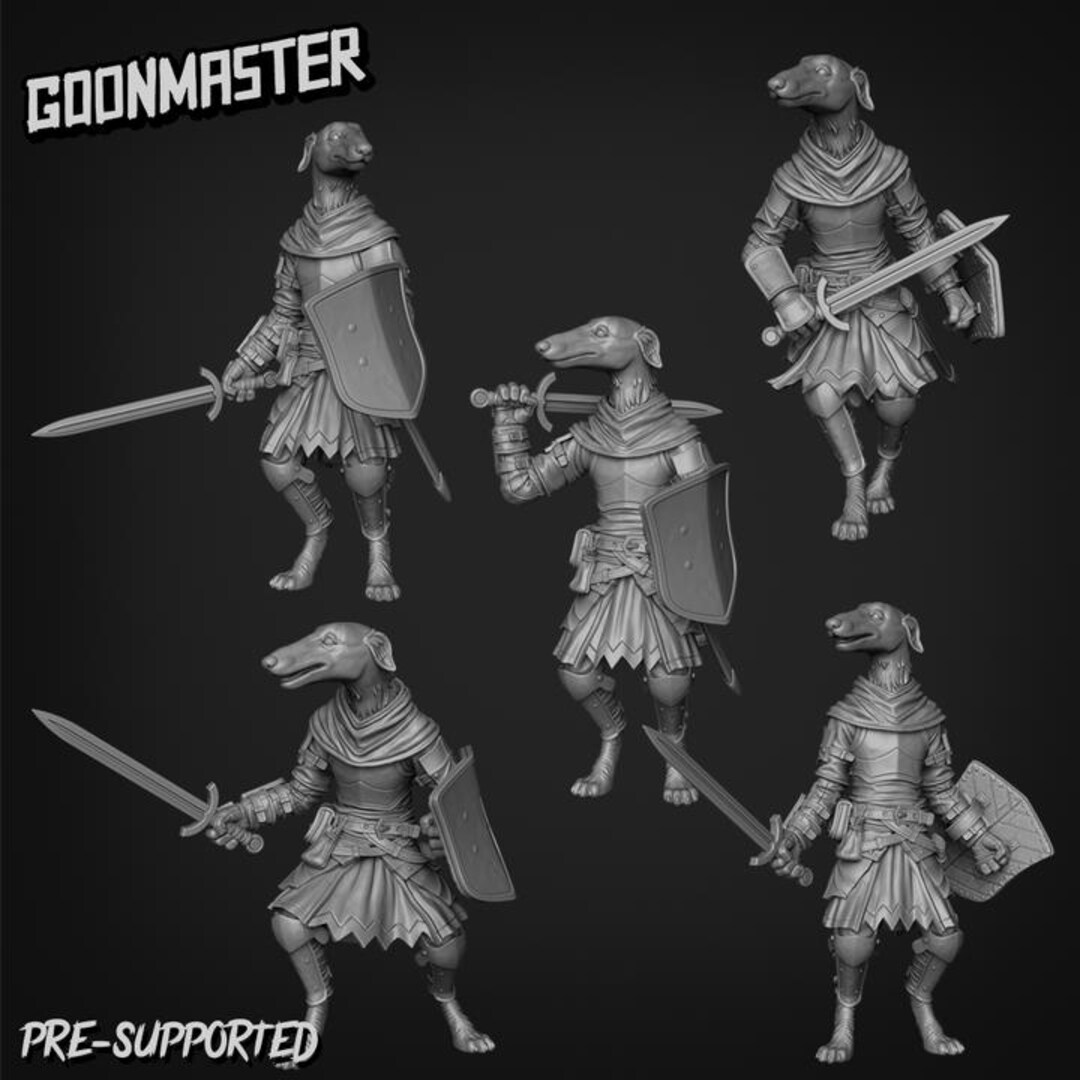 Dogs Borzoi Swordman | DND Dungeons and Dragons TTRPG 28/32/38 ...