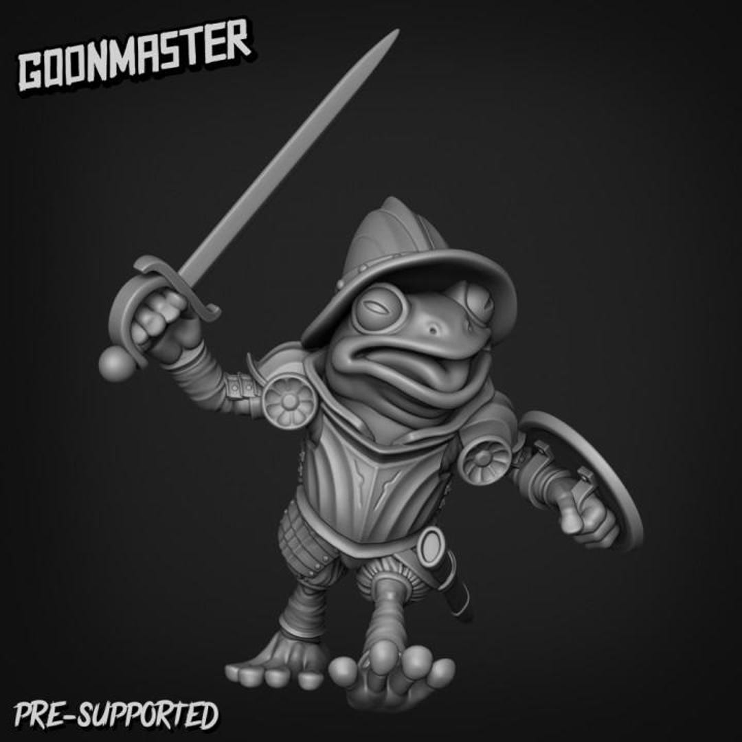 Frog Swordman | Dnd Dungeons and Dragons TTRPG 28/32/38 | Fantasy ...