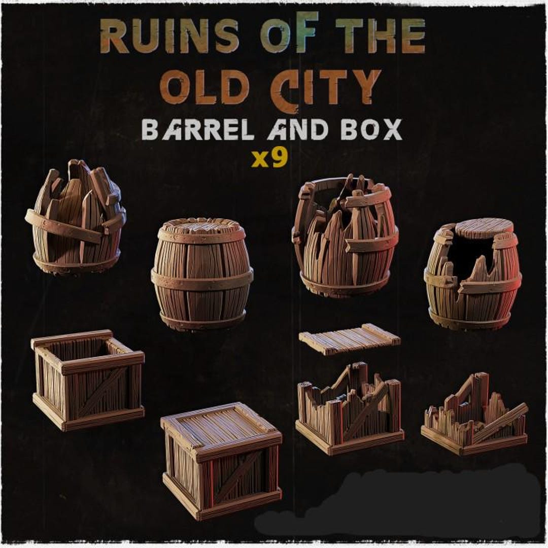 9pc Beer Barrels Boxes | DND Dungeons and Dragons TTRPG 28/32 | Village ...