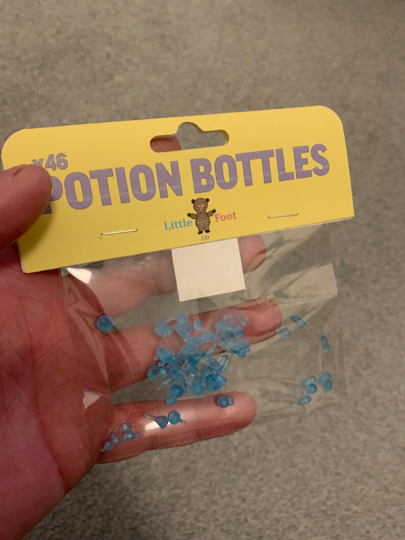 46pc Potion Bottles / DND Dungeons and Dragons Bottle Miniatures Basing ...