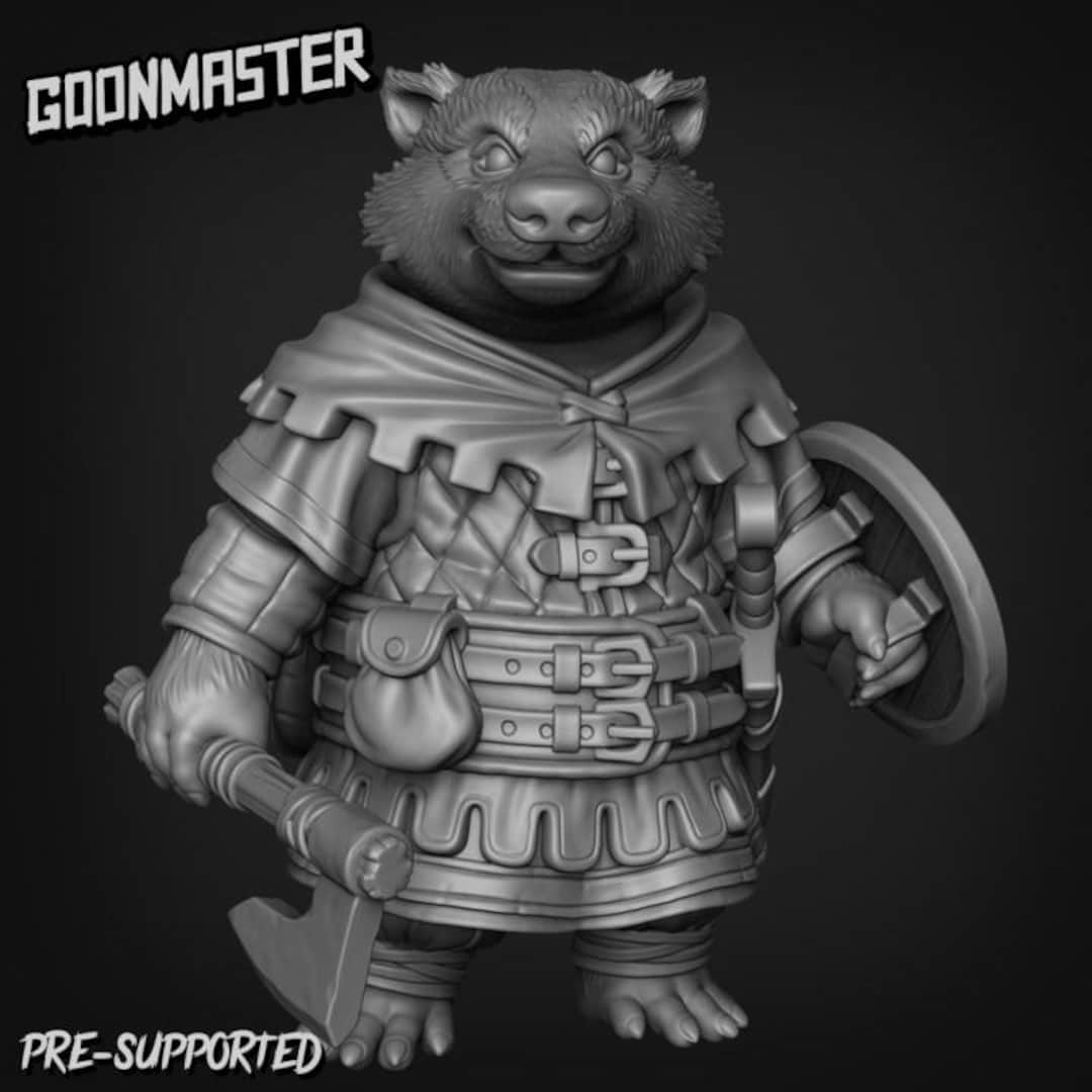 Badger Axeman | DND Dungeons and Dragons RPG 28/32 | Wargaming Castle ...