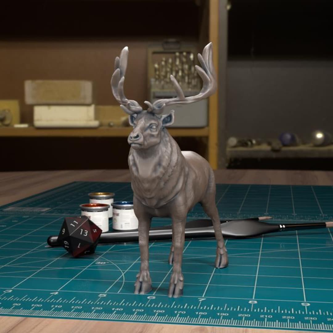 Male Deer | DND Dungeons and Dragons RPG 28/32/38 | Christmas Reindeer ...