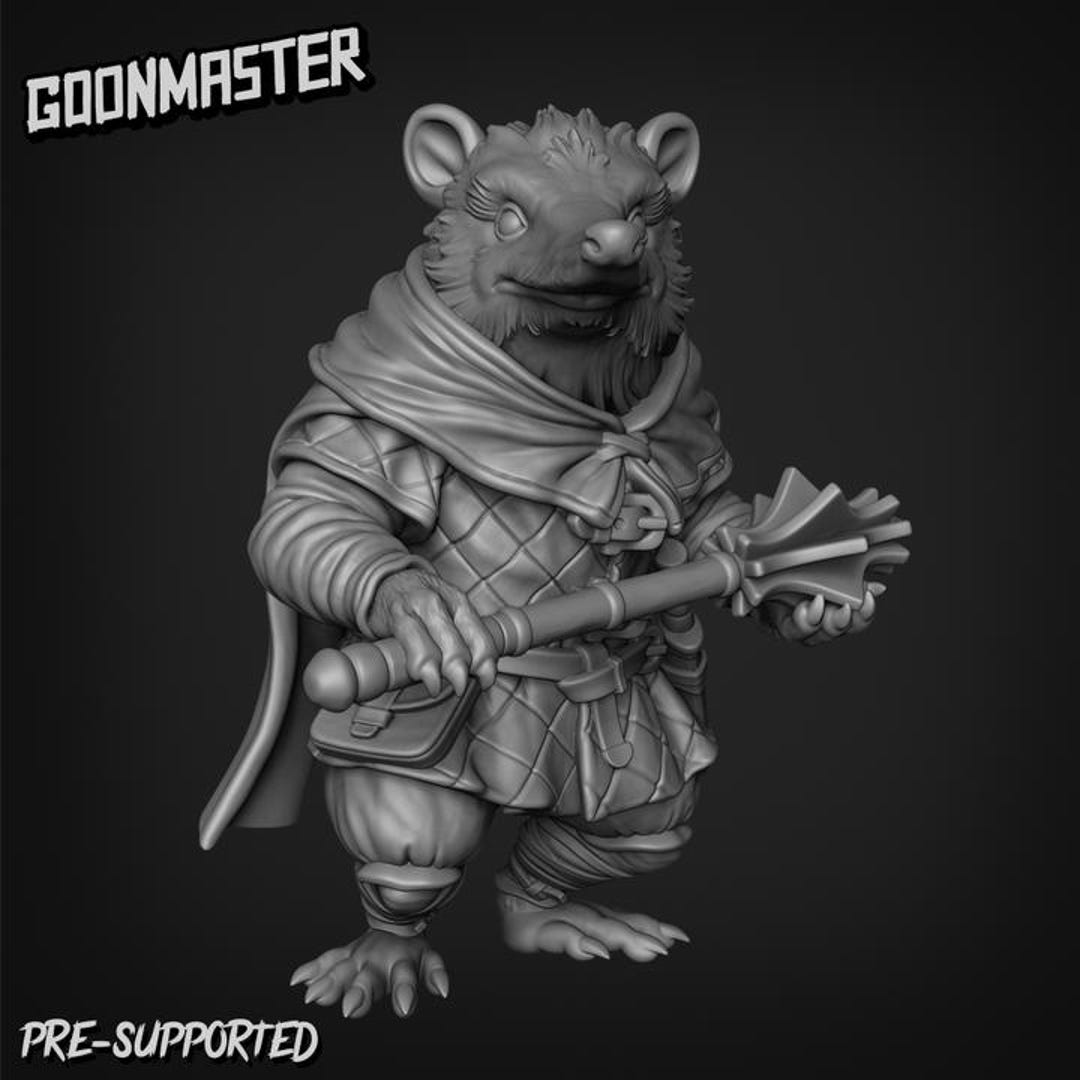 Shrew Maceman Soldier | DND Dungeons and Dragons TTRPG | Wargame Animal ...