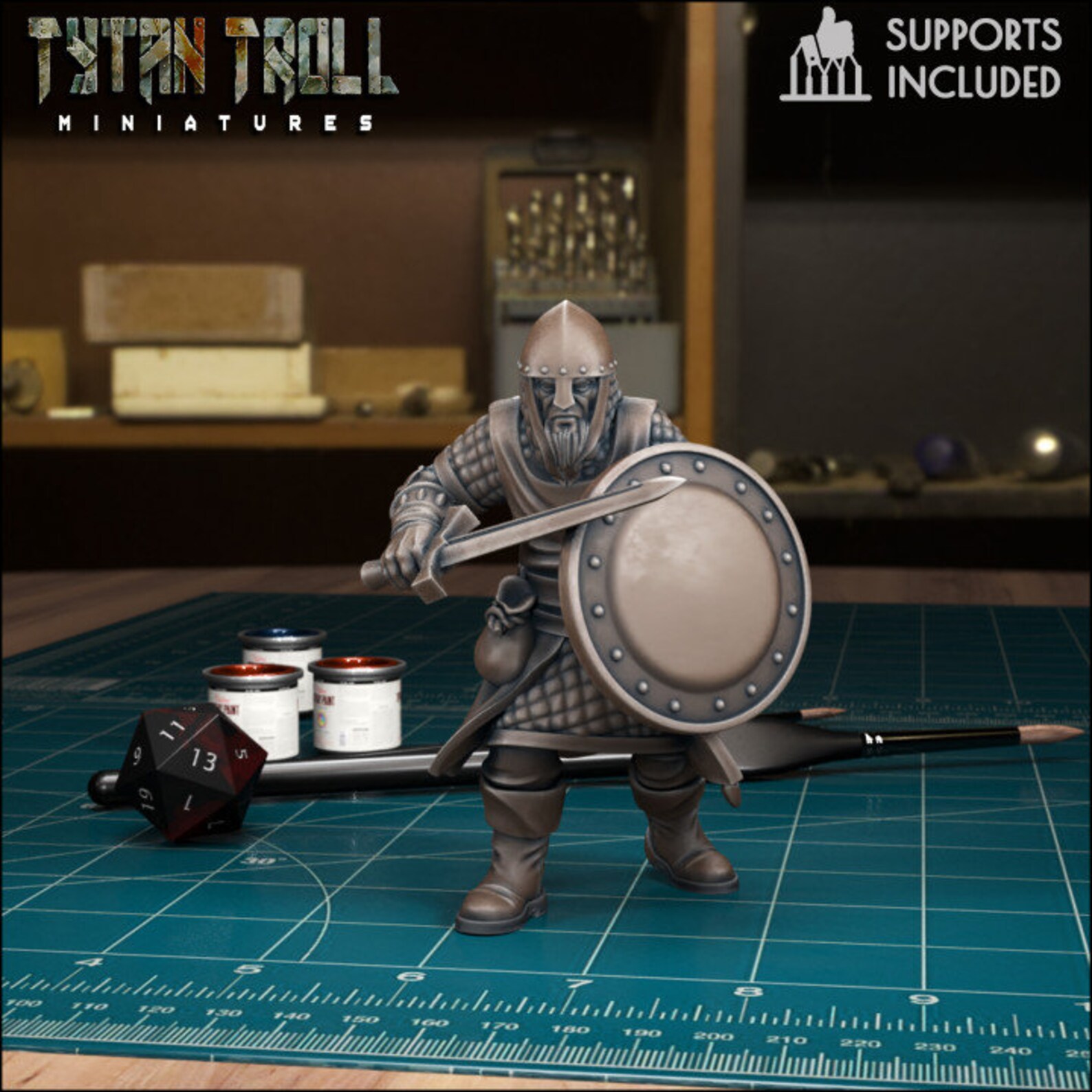 8pc Warrior Set Dnd Dungeons and Dragons 28mm/32mm Townsfolk Guards ...