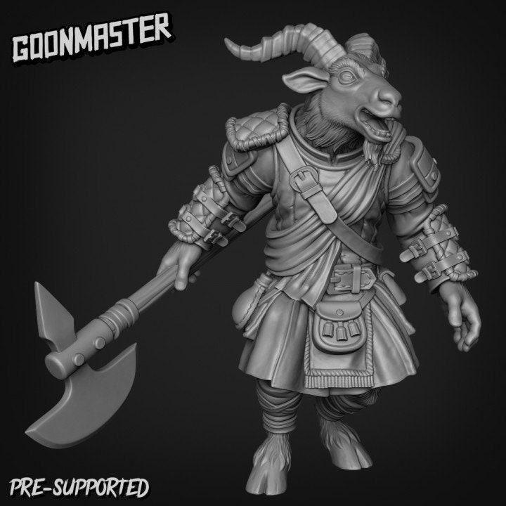 5pc Goats Guards Set/ Dnd Dungeons and Dragons Farm Figurines Warrior ...