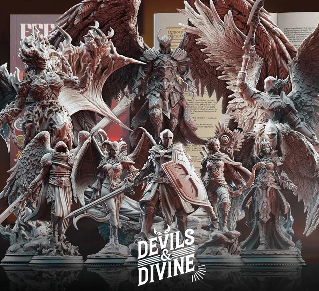 18pc Devils and Devine| Dnd Dungeons and Dragons NPC TTRPG Wargaming ...