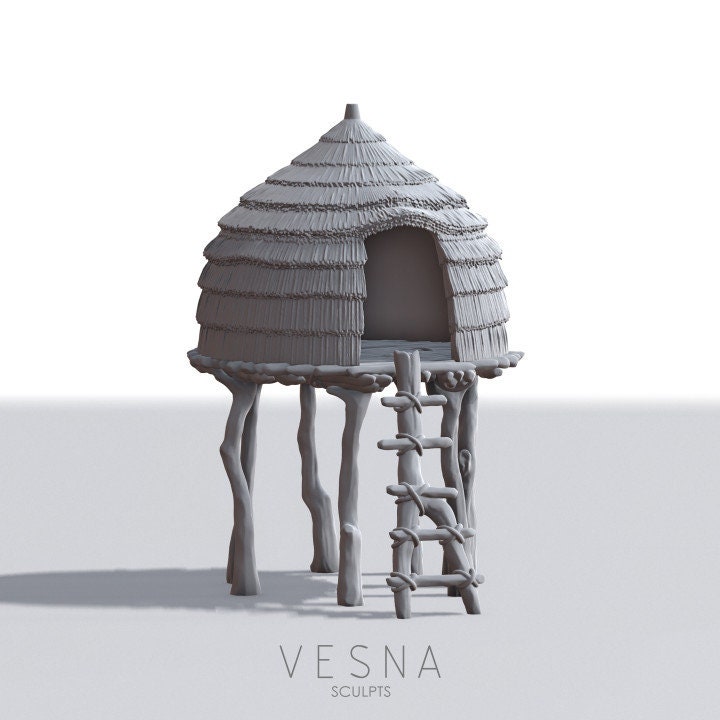 Zulu Hut/ DND Dungeons and Dragons House and Hut Miniature Basing Bits ...